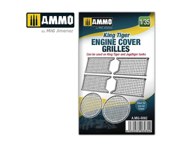 1/35 SCALE KING TIGER ENGINE COVER GRILLES
